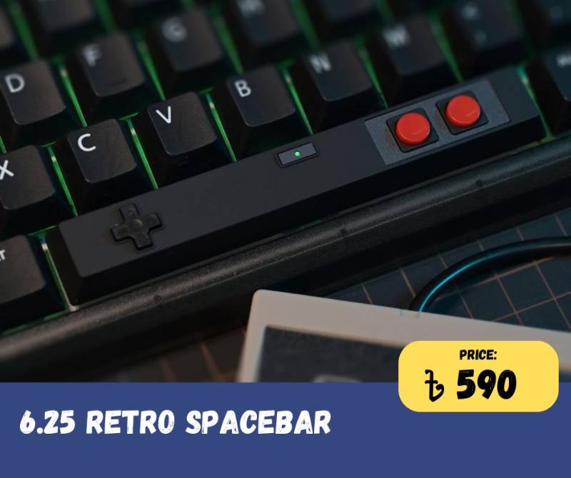 K-11 Retro Spacebar 6.25u Black | FancyKeebs
